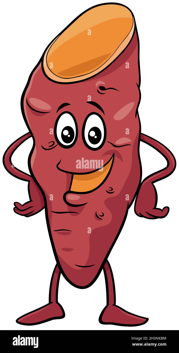 Cartoon yam vegetable comic character Stock Photo - Alamy