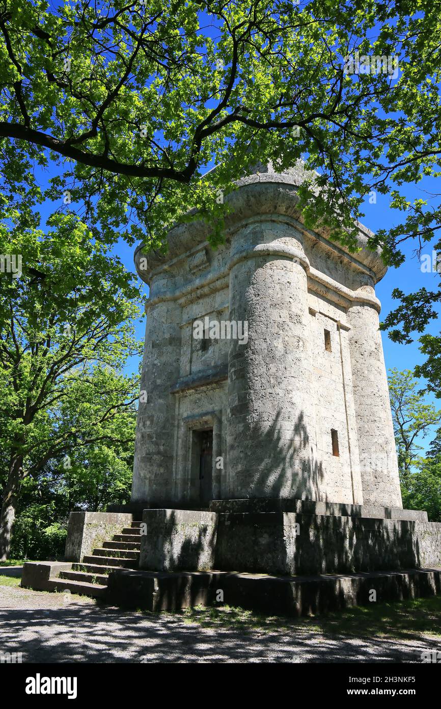 The Bismarck Tower is a sight of the city of TÃ¼bingen Stock Photo - Alamy