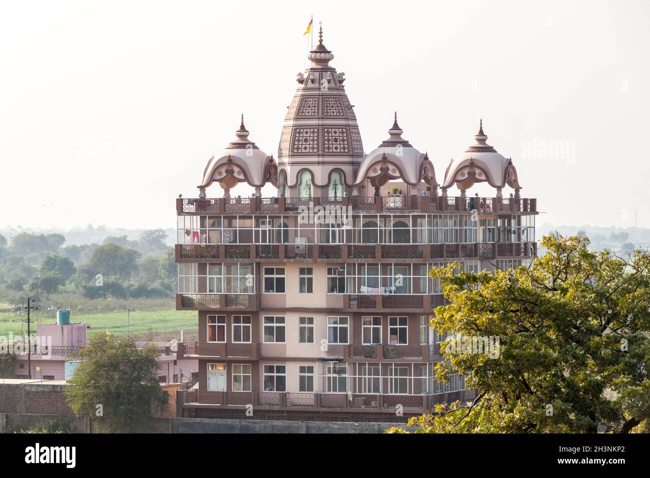 Temple-like building in Vrindavan, Uttar Pradesh state, India Stock ...