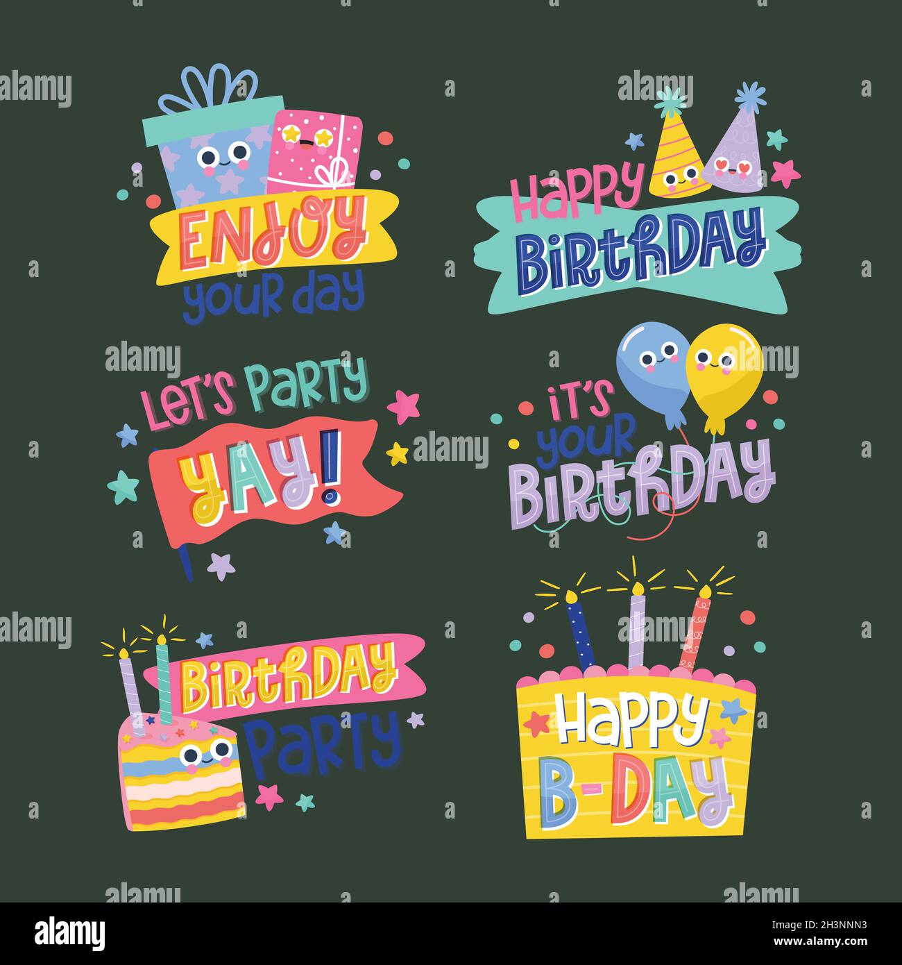 happy birthday concept vector design illustration Stock Vector Image ...