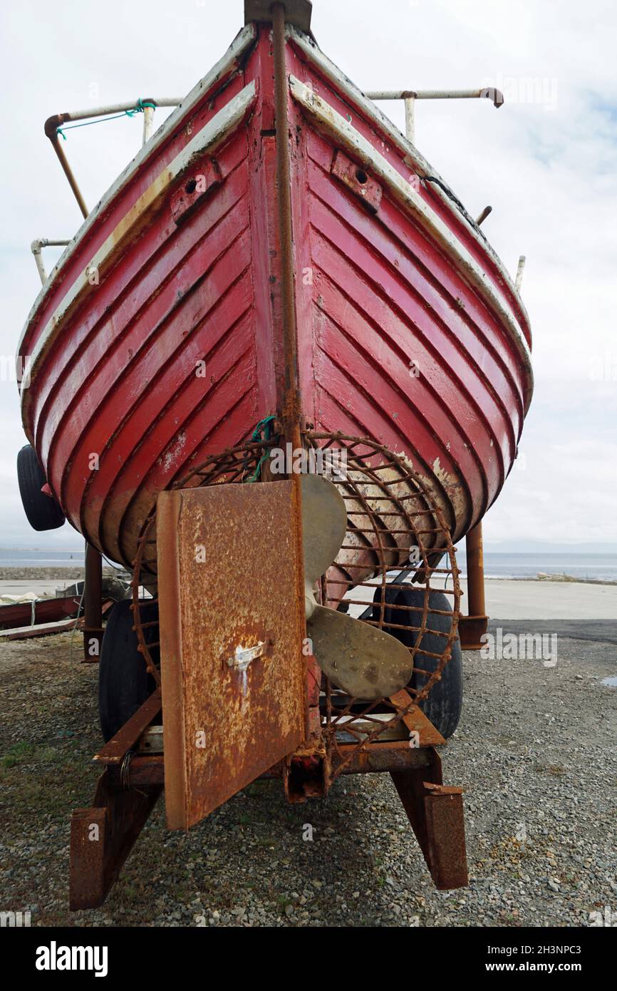 Wild Atlantic Way red boat Stock Photo - Alamy