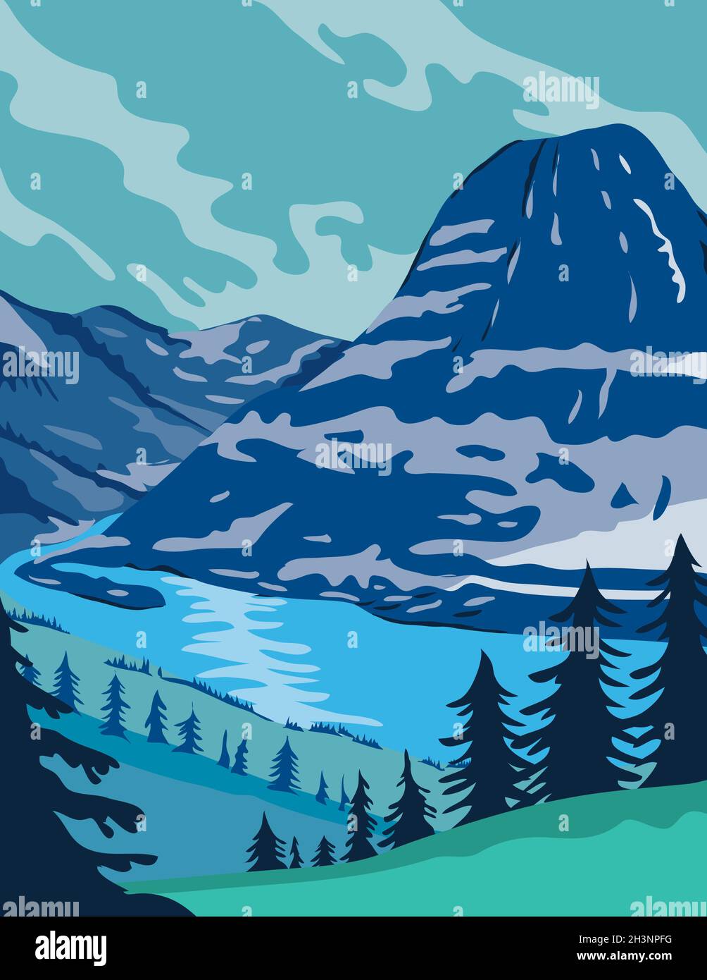 Glacier National Park Clipart