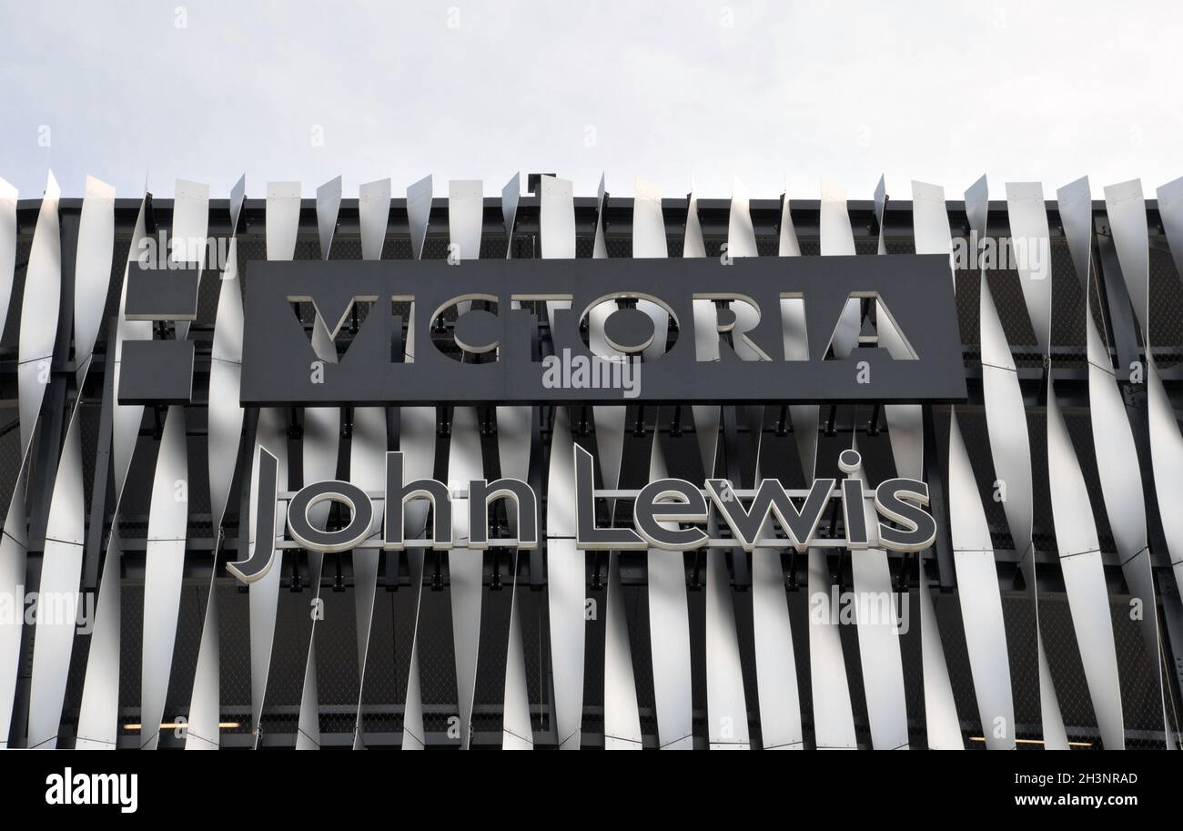 The facade of the victoria quarter shopping center and john lewis ...
