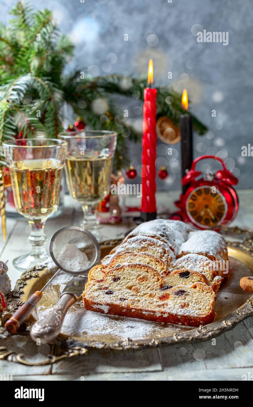 Traditional Christmas Stollen Stock Photo - Alamy