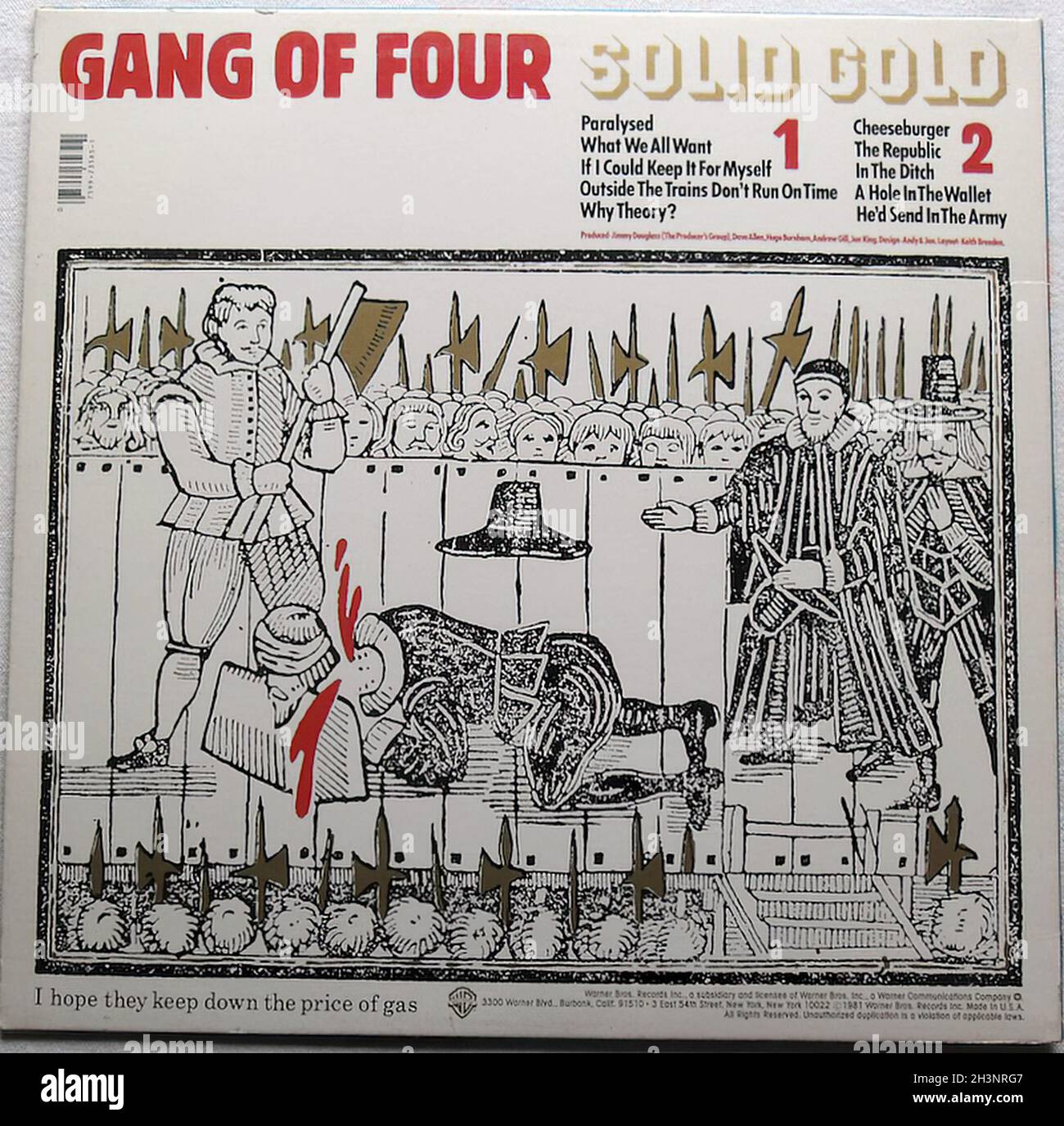 1981 Gang of Four Solid Gold Lp Picture Sleeve Record Cover Album ...