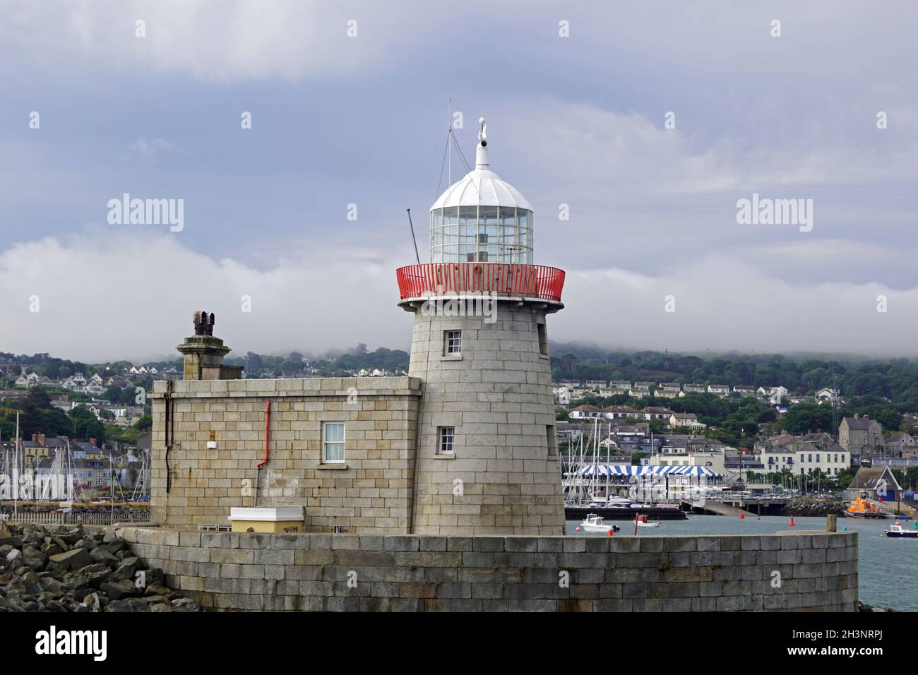 Old Howth Harbour Lighthouse Stock Photo - Alamy