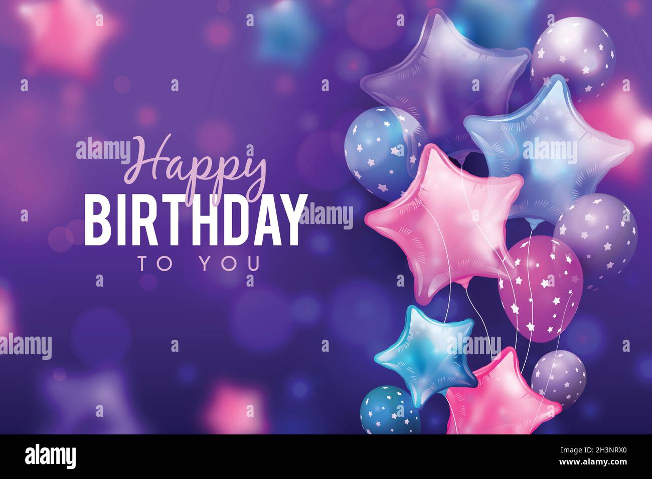 realistic birthday background vector design illustration Stock Vector ...