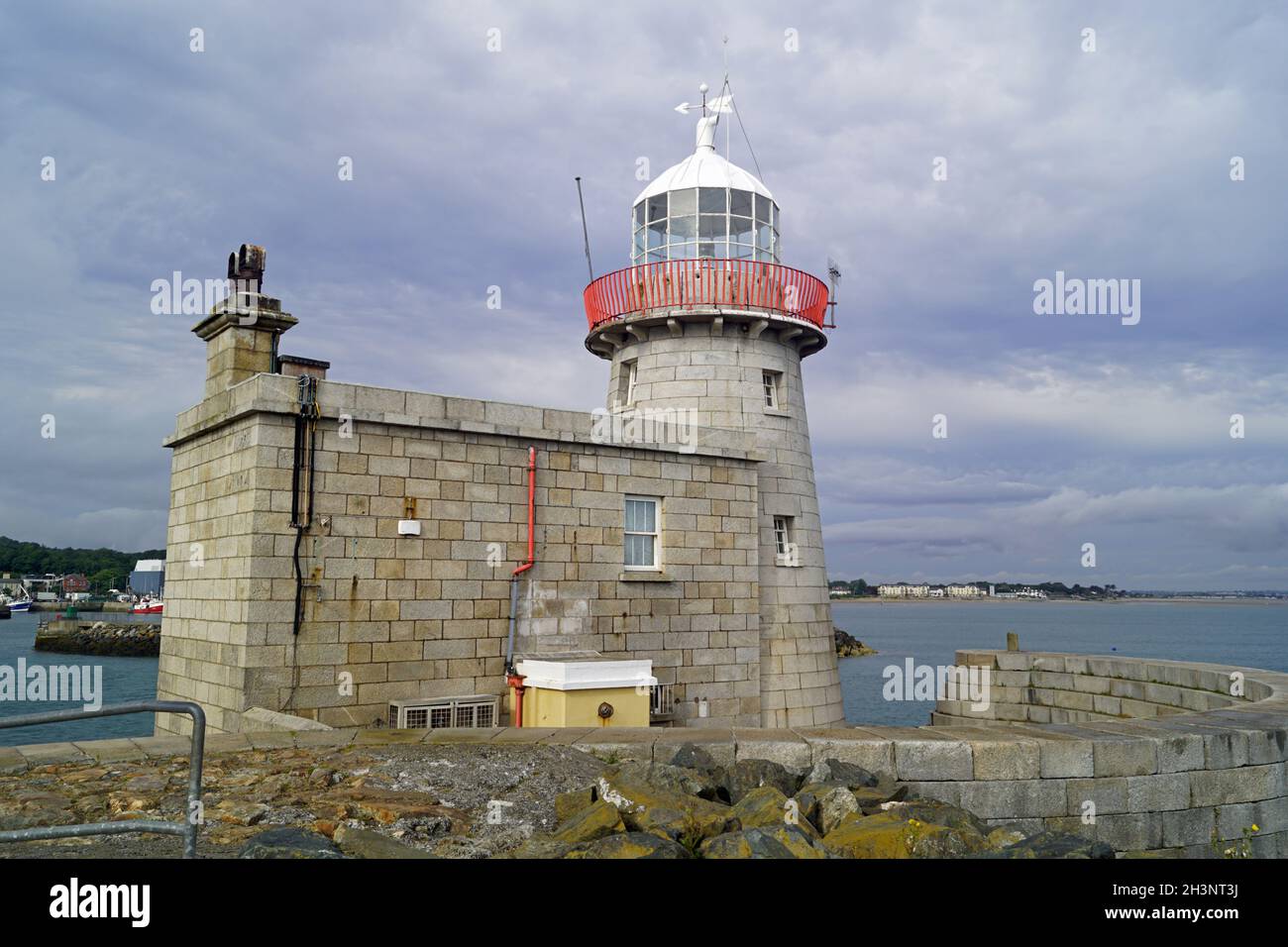 Old Howth Harbour Lighthouse Stock Photo - Alamy