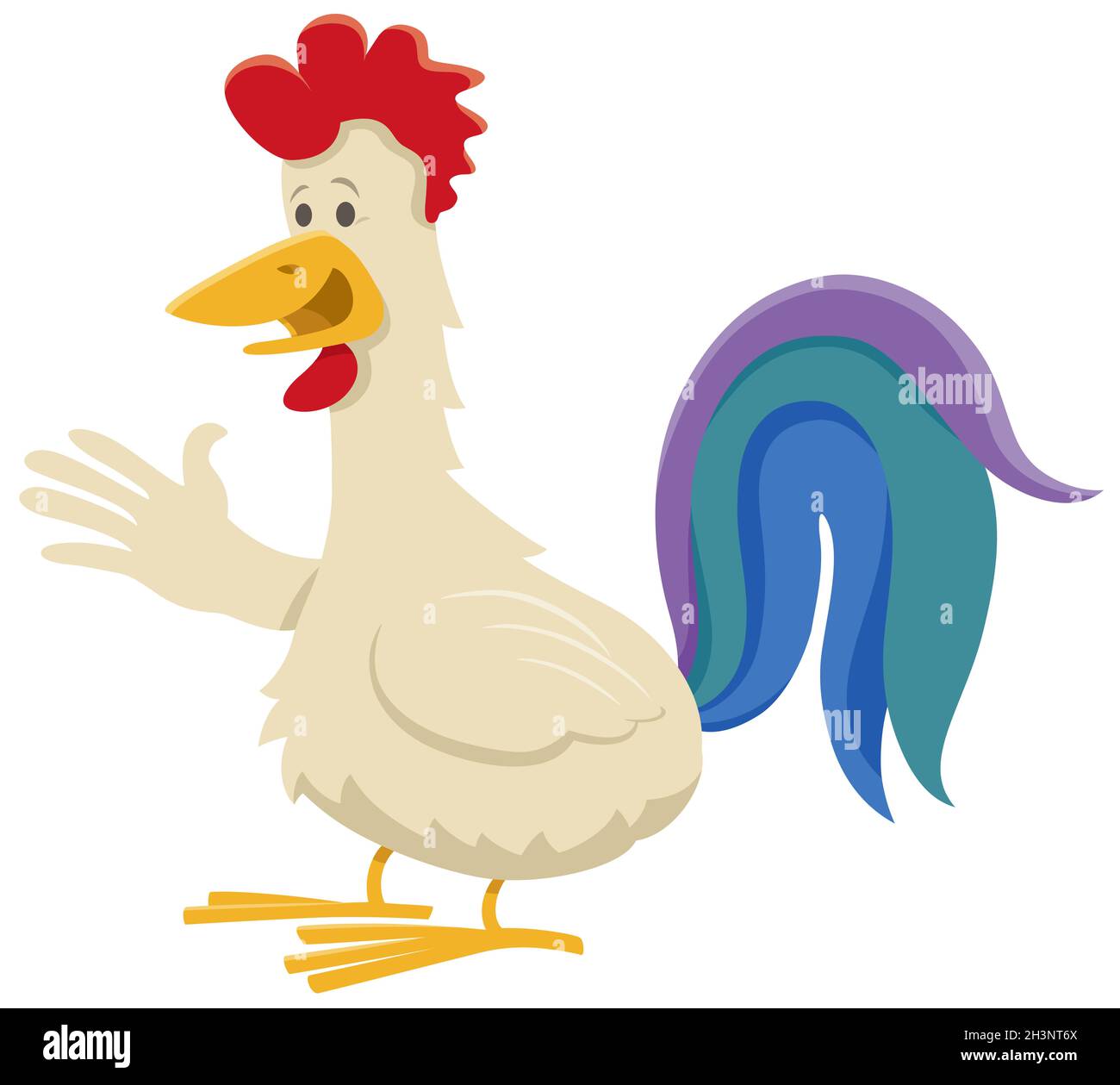 Cartoon illustration funny comic rooster hi-res stock photography and ...