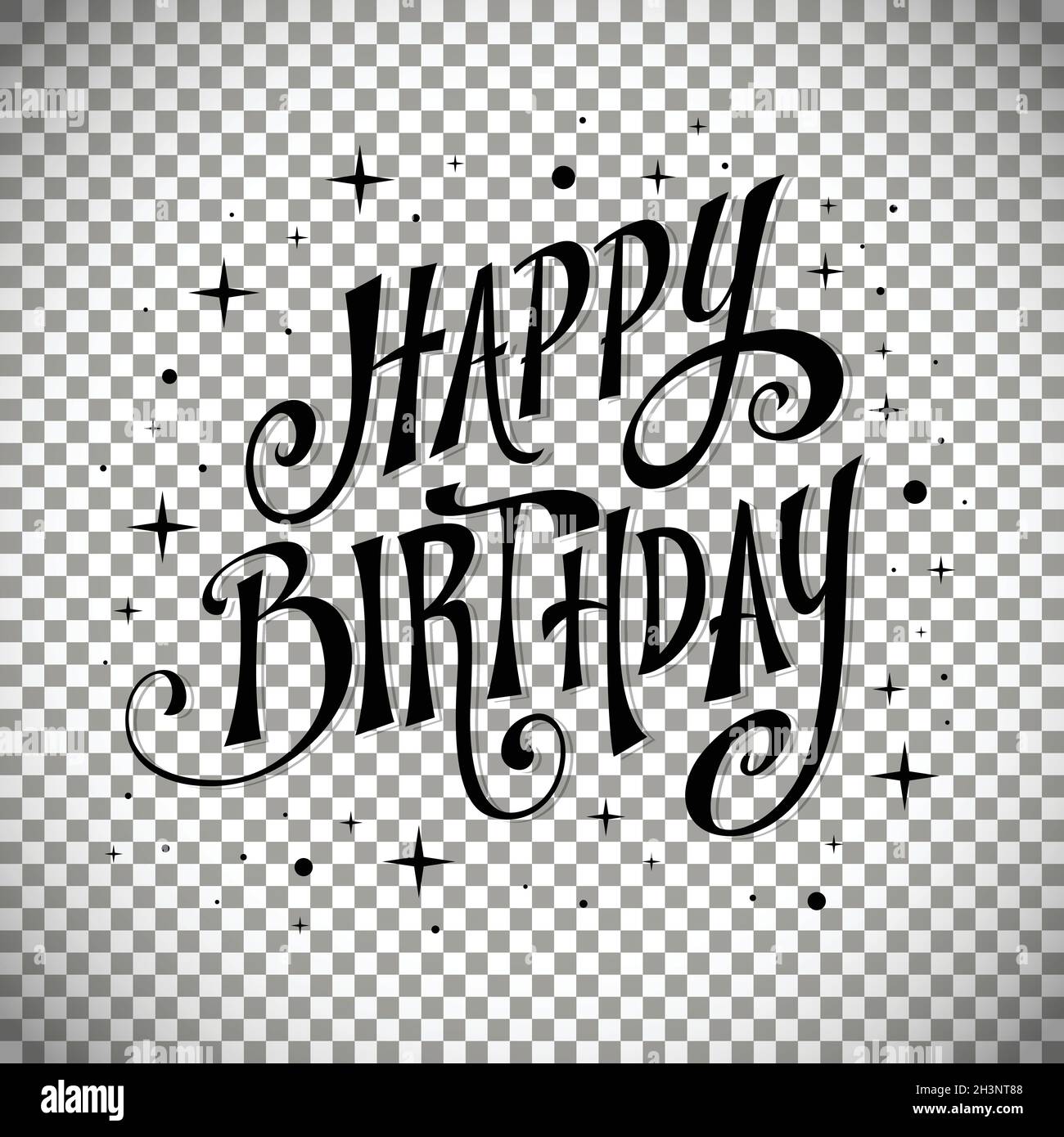 happy birthday lettering concept vector design illustration Stock ...