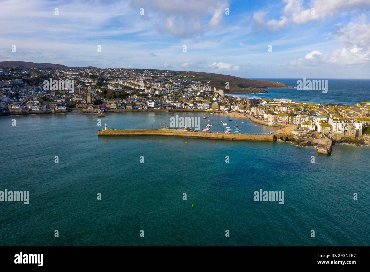 Aerial view of St Ives Cornwall England Stock Photo - Alamy
