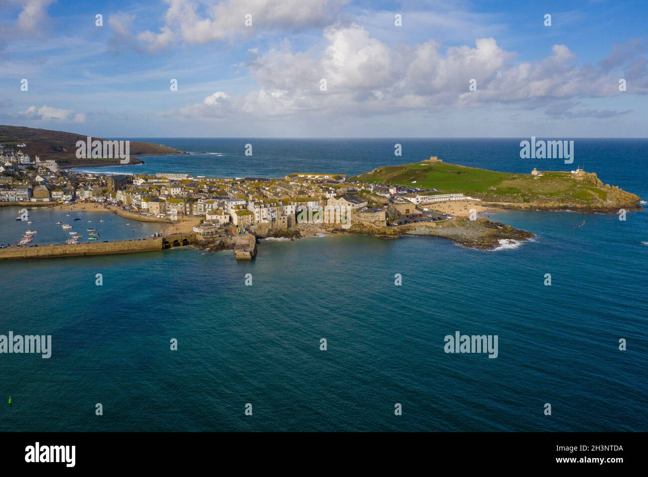Aerial view of St Ives Cornwall England Stock Photo - Alamy