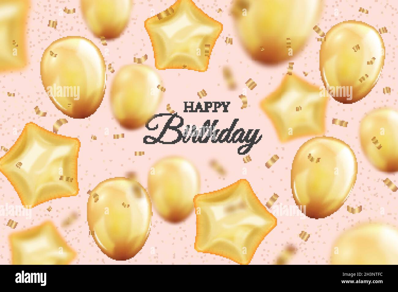 realistic birthday background vector design illustration Stock Vector ...
