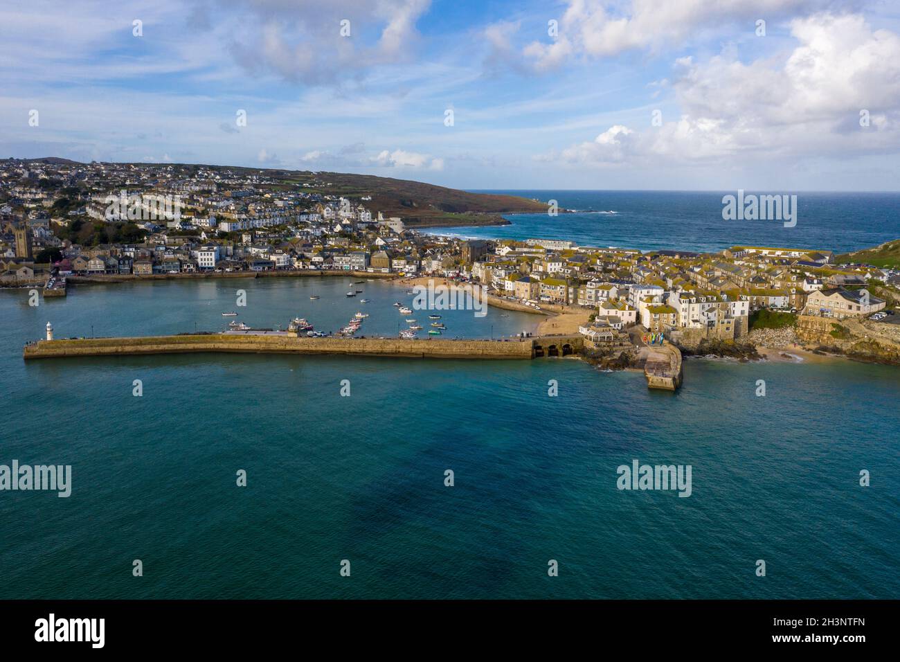 Aerial view of St Ives Cornwall England Stock Photo - Alamy