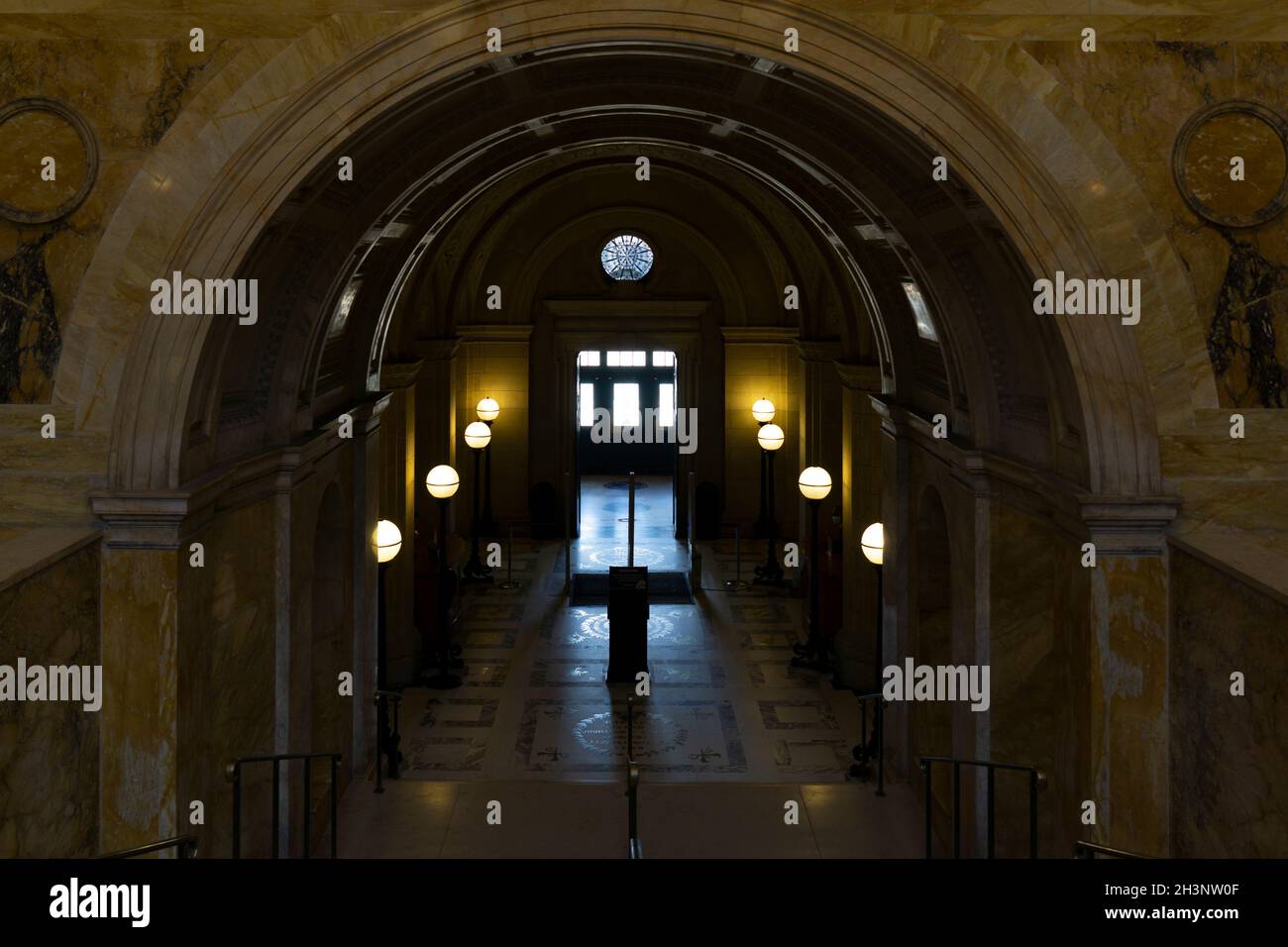 Boston, USA - October 22, 2021: A view on the entrance in the Boston ...