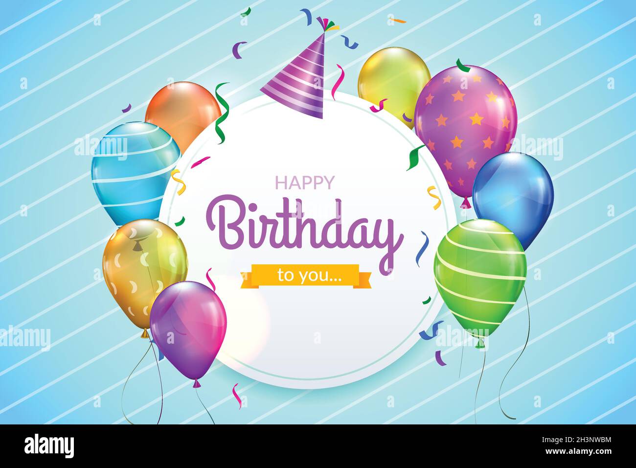 realistic birthday background vector design illustration Stock Vector ...
