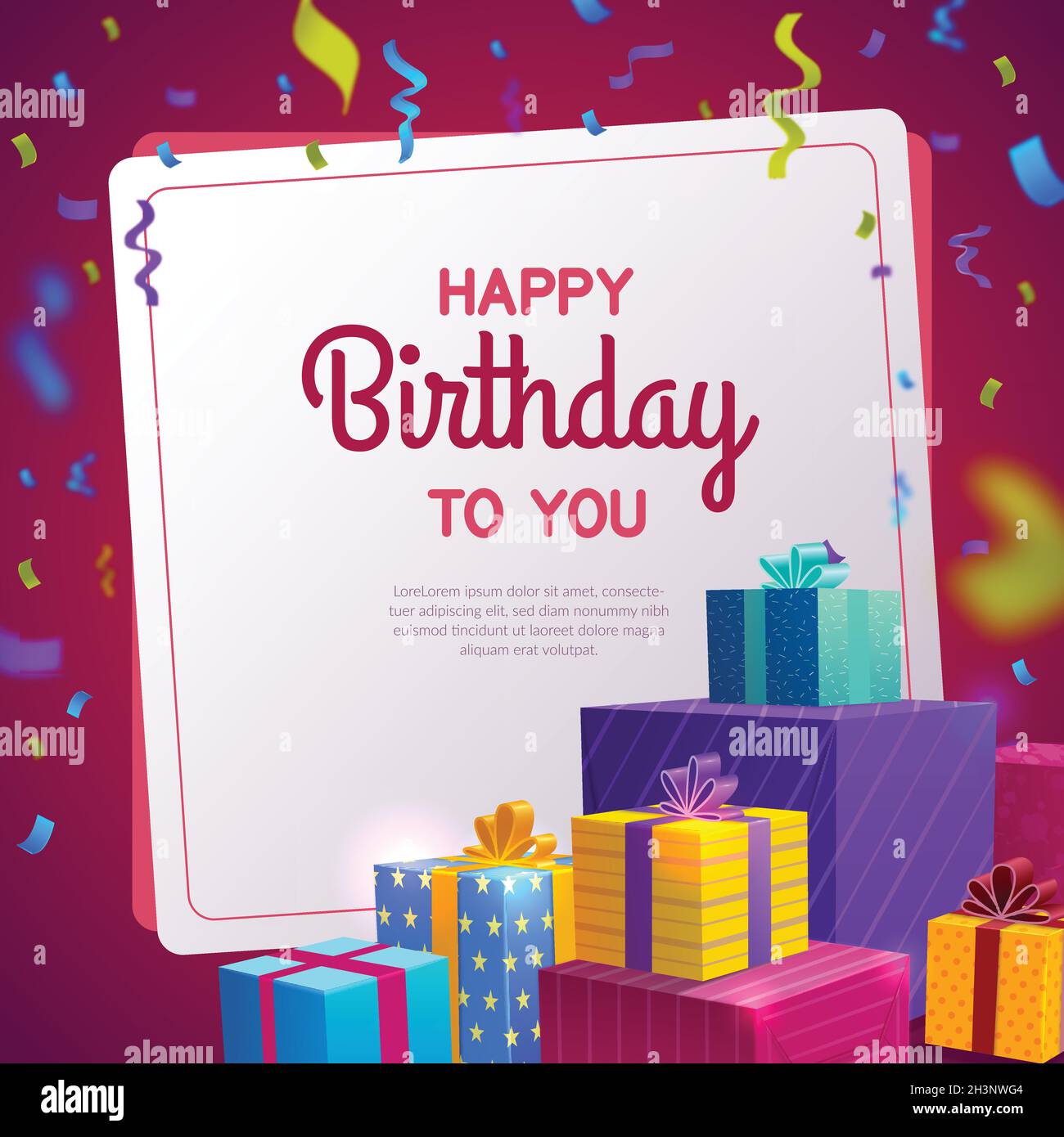 realistic birthday background vector design illustration Stock Vector ...