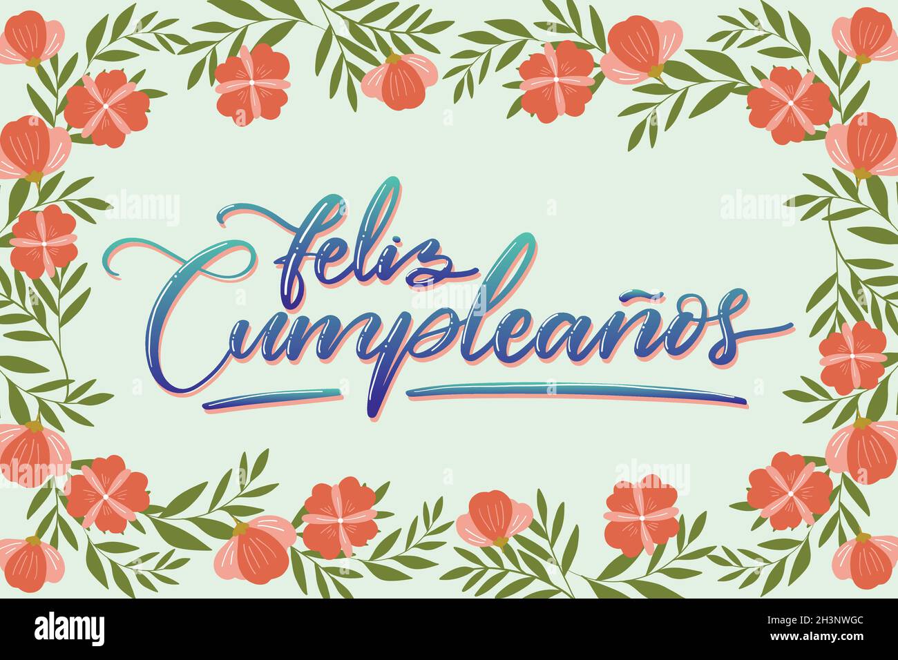 feliz cumpleanos lettering vector design illustration Stock Vector ...