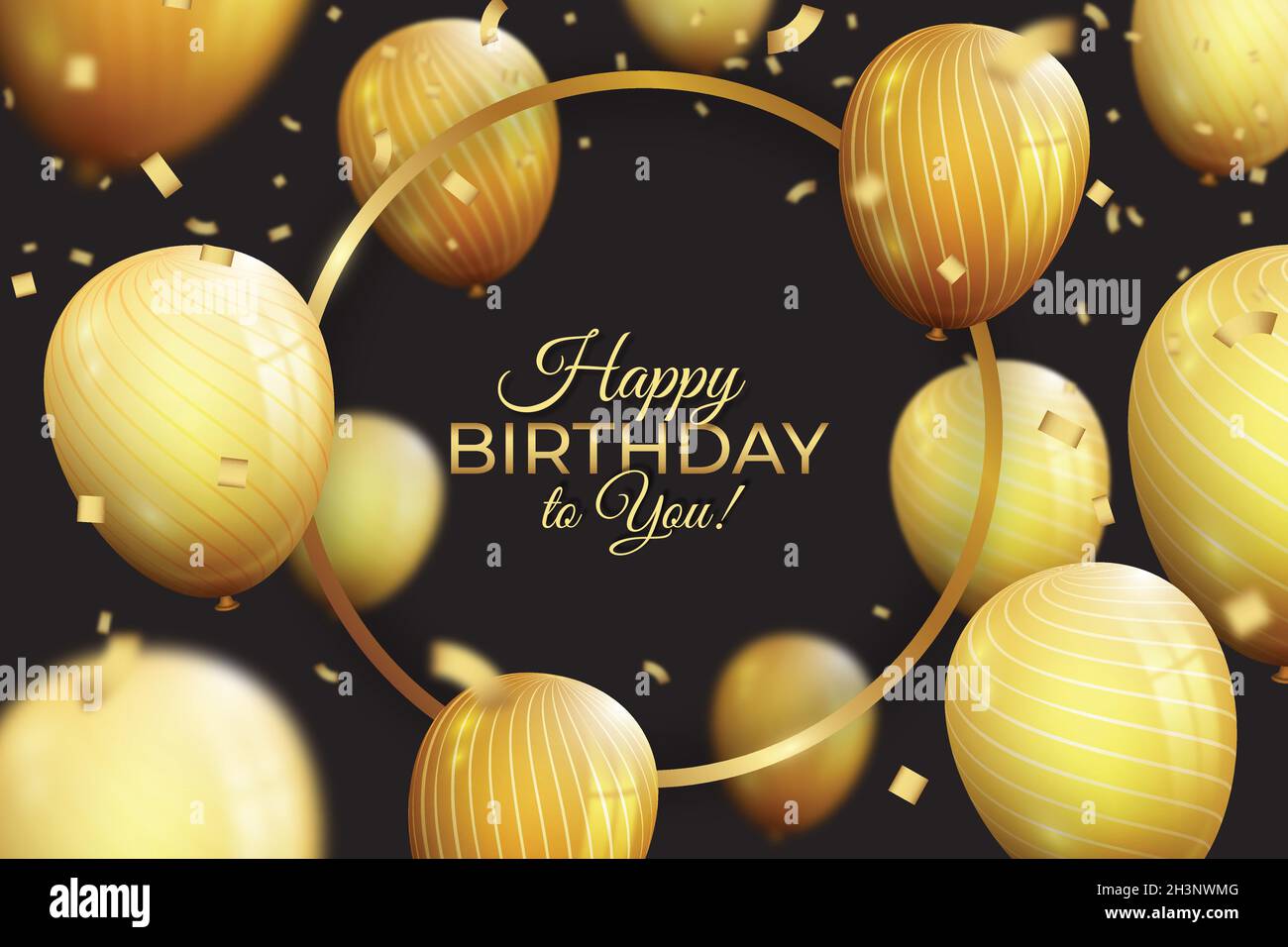 realistic birthday background vector design illustration Stock Vector ...