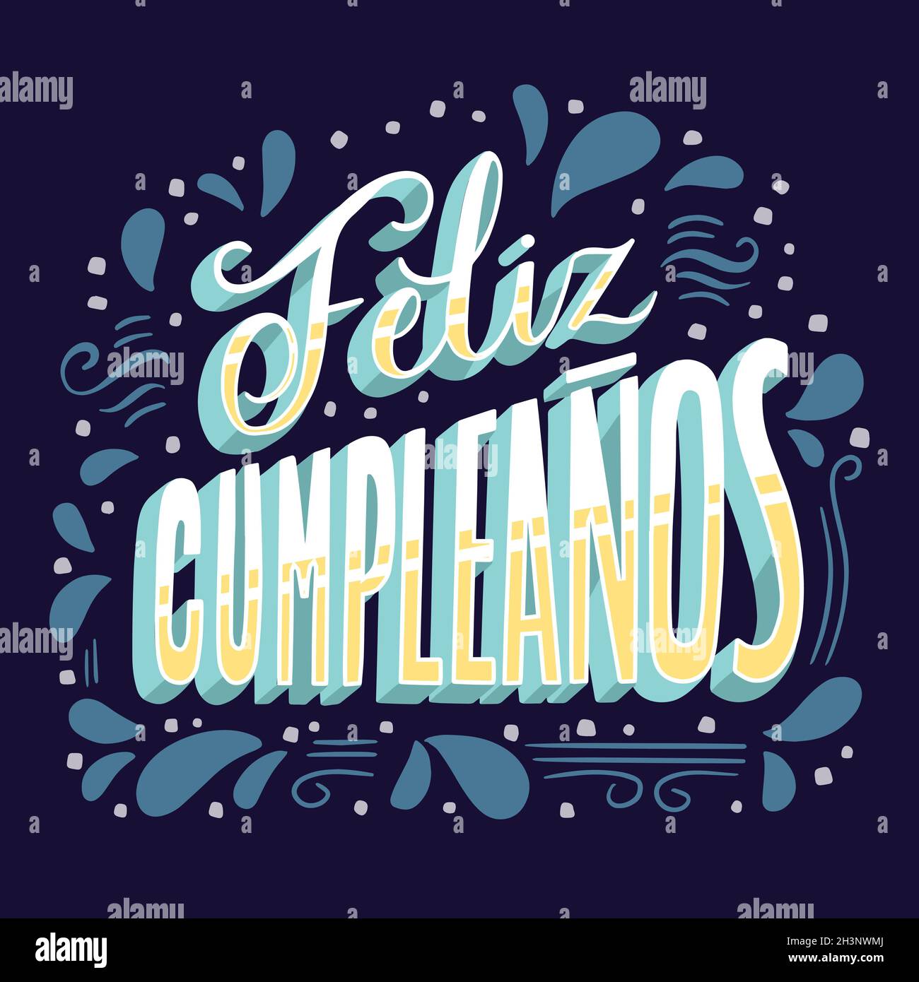 happy birthday lettering concept vector design illustration Stock Vector Image & Art - Alamy