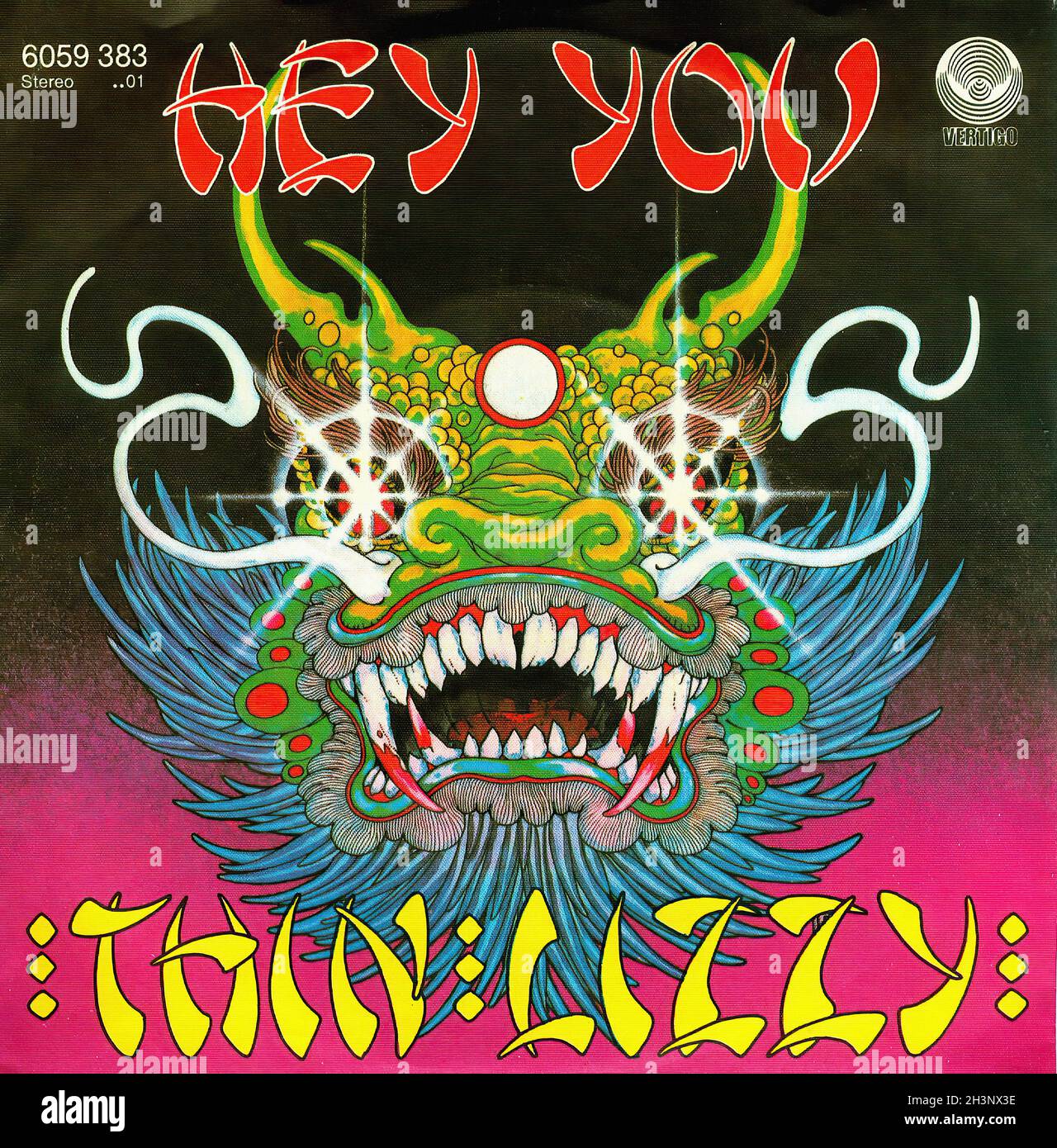 Vintage Vinyl Recording - Thin Lizzy - 16 - Hey You - D - 1980 Stock ...