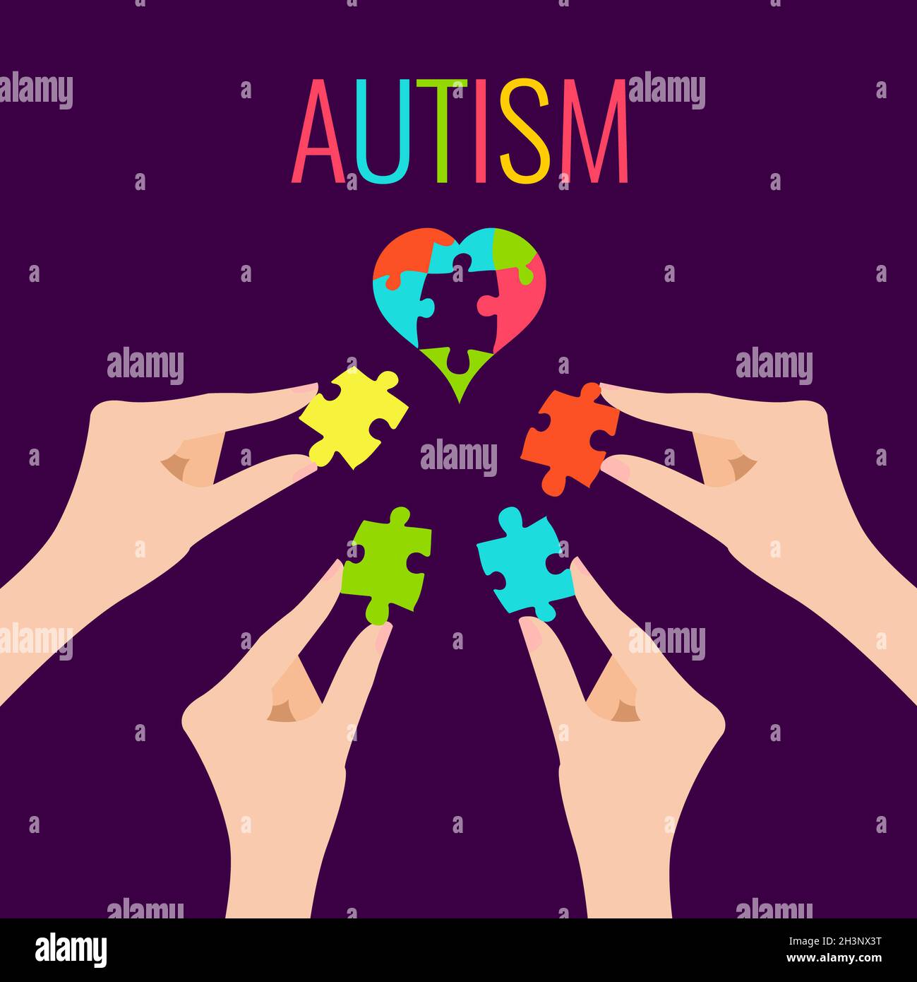 Autism spectrum disorder, conceptual illustration Stock Photo - Alamy