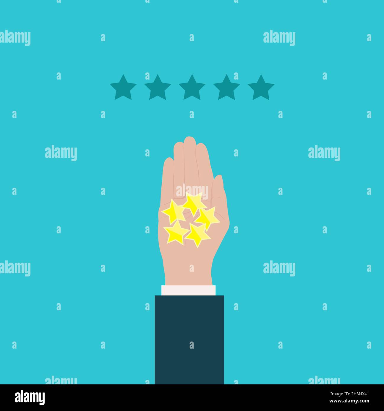 Positive customer review, conceptual illustration Stock Photo - Alamy