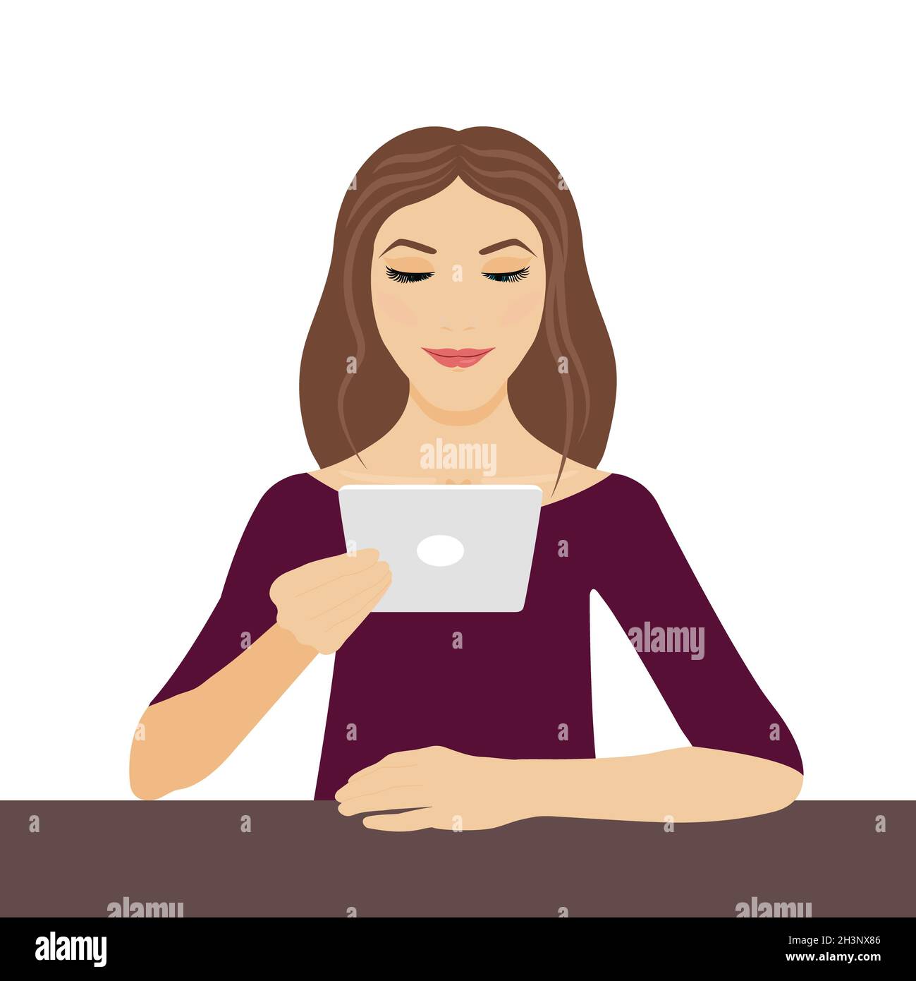 Tablet illustration hi-res stock photography and images - Alamy