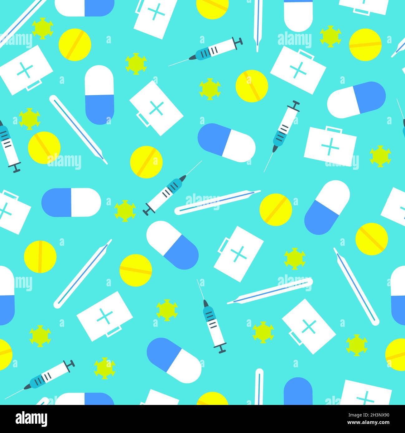 Medical pattern, illustration Stock Photo - Alamy