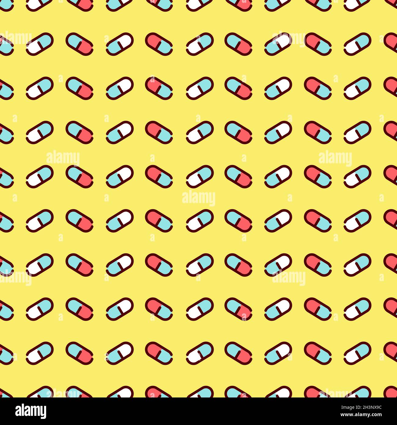 Medical capsules pattern, illustration Stock Photo - Alamy