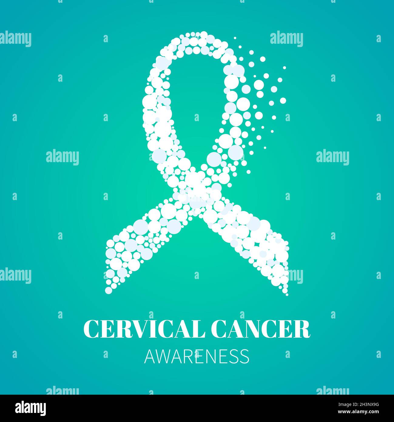 Cervical cancer awareness ribbon, conceptual illustration Stock Photo ...