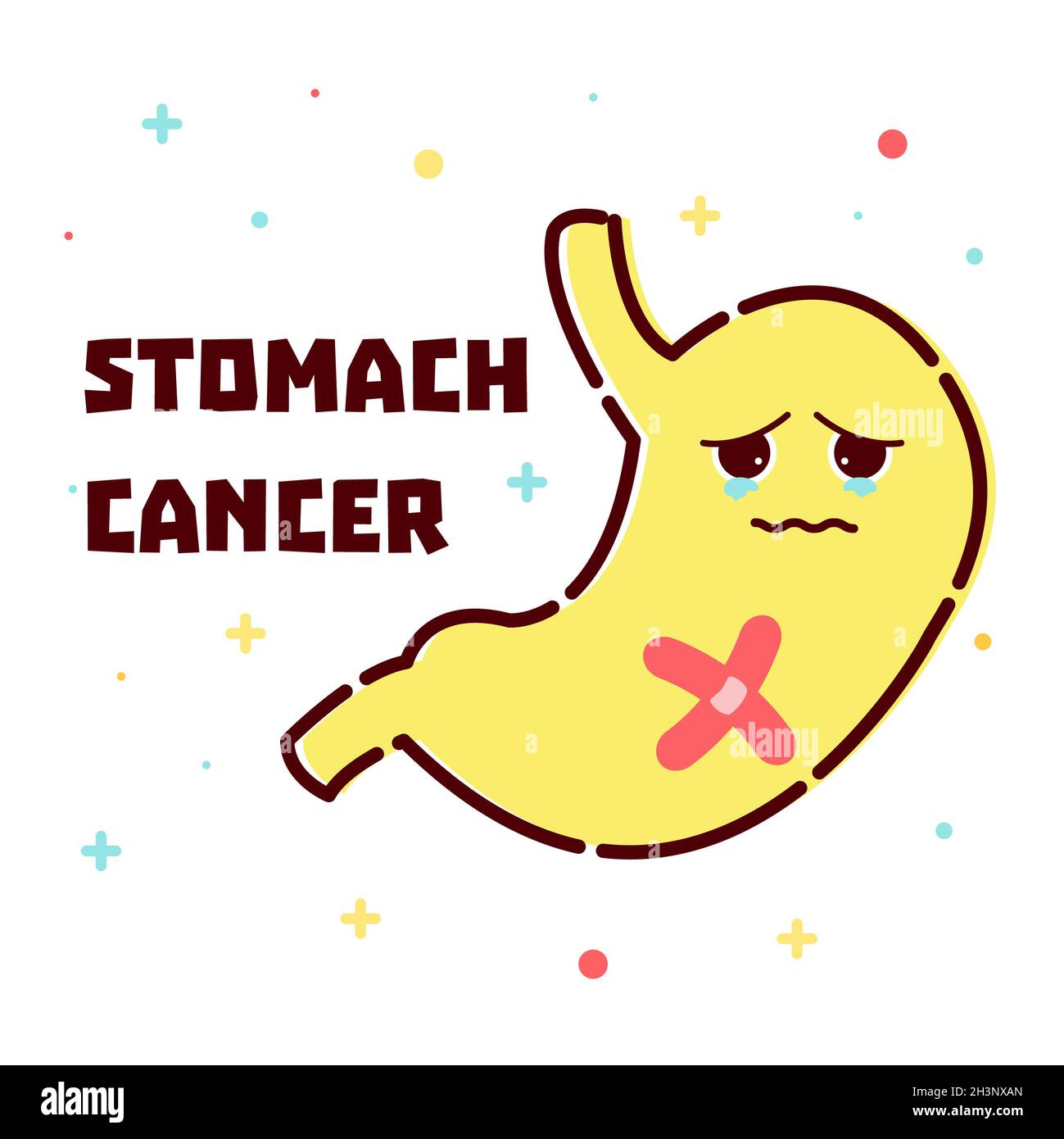 Stomach cancer, conceptual illustration Stock Photo - Alamy