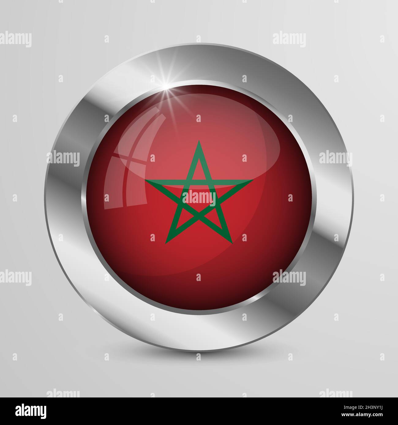 EPS10 Vector Patriotic Button with Morocco flag colors. An element of ...