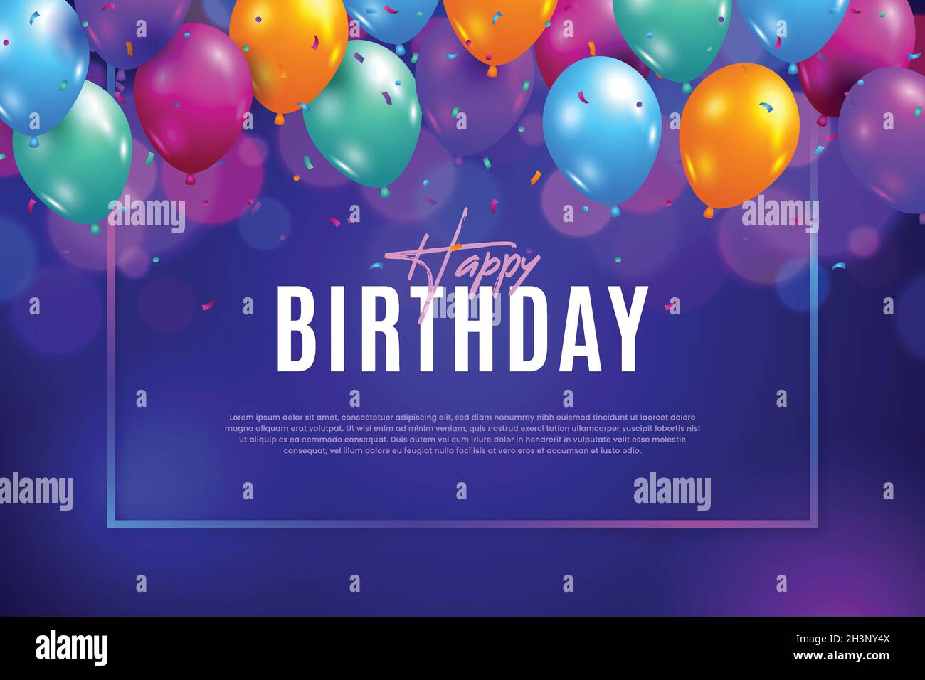 Flat Birthday Background Vector Design Illustration Stock Vector Image 8897