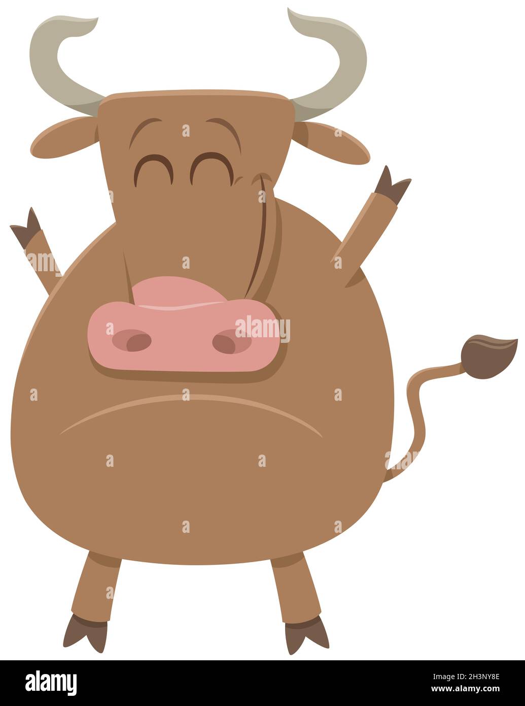 Cartoon bull farm animal character Stock Photo - Alamy