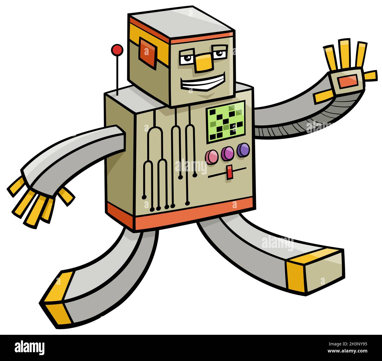 Cartoon robot fantasy comic character Stock Photo - Alamy