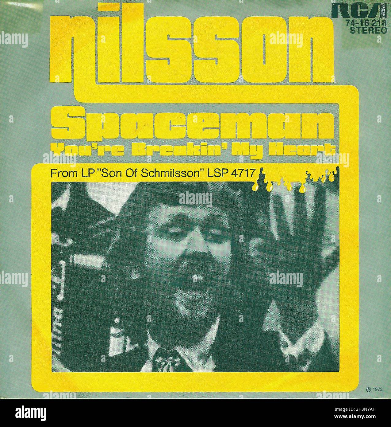 Vintage Vinyl Recording - Nilsson - Spaceman - D - 1972 Stock Photo - Alamy