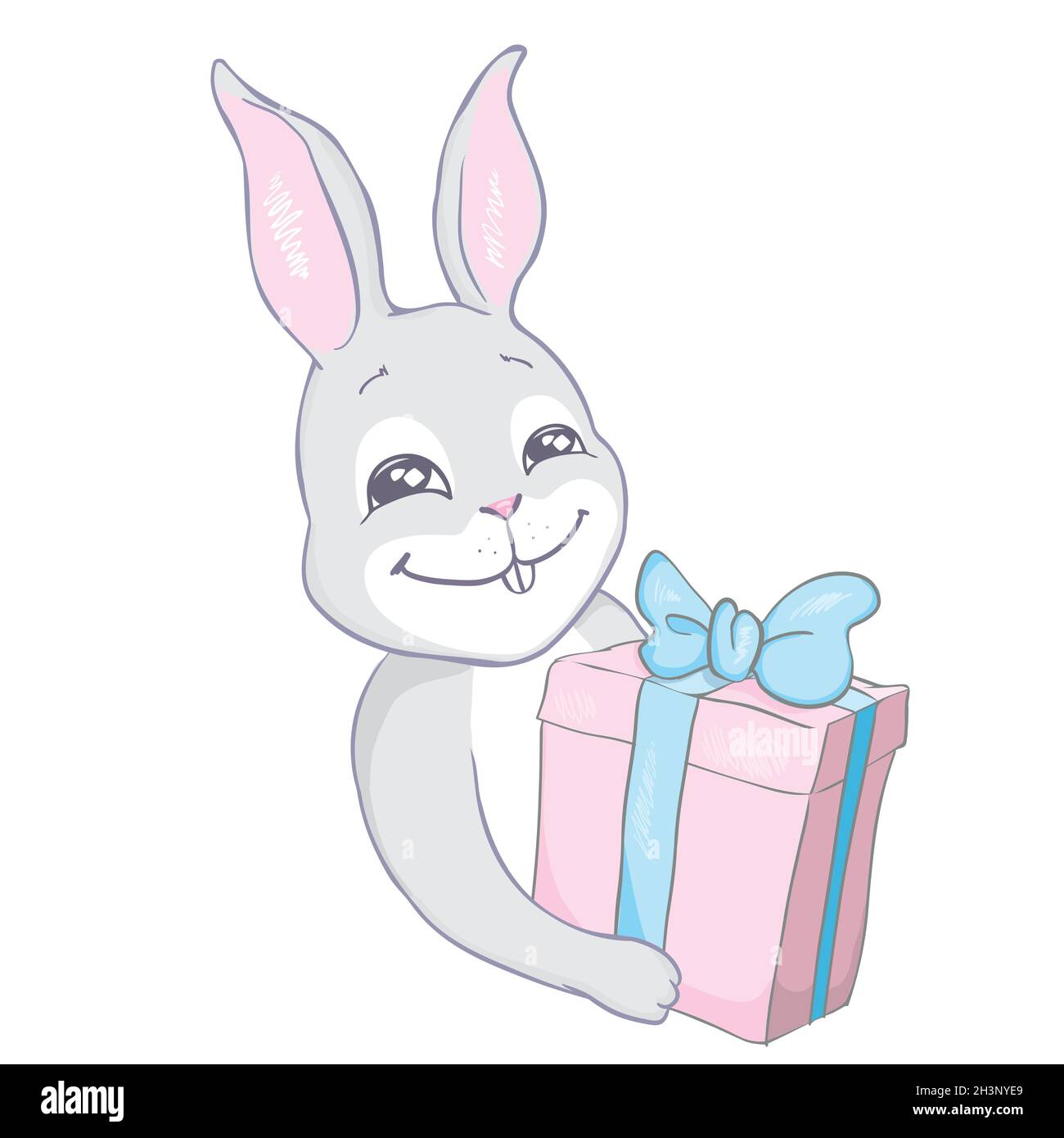 Hand Drawn Cute Bunny, print design rabbit, children print on t-shirt ...