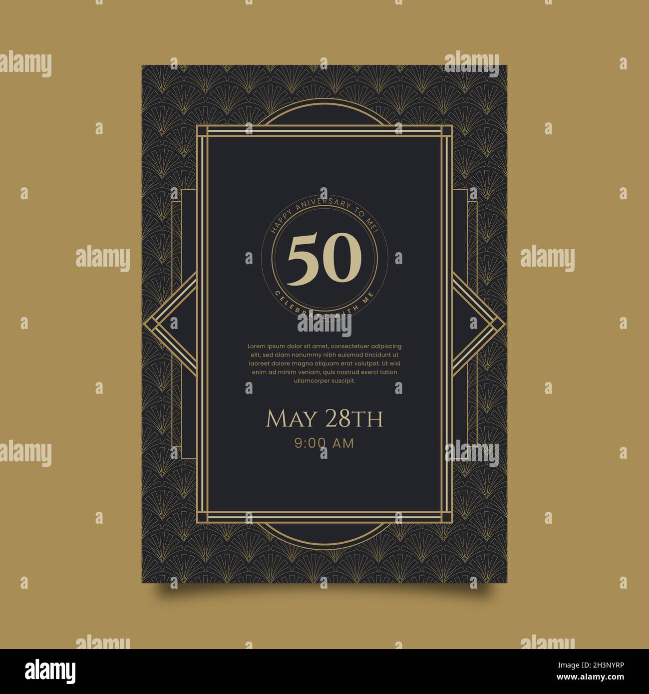 elegant birthday invitation template vector design illustration Stock ...