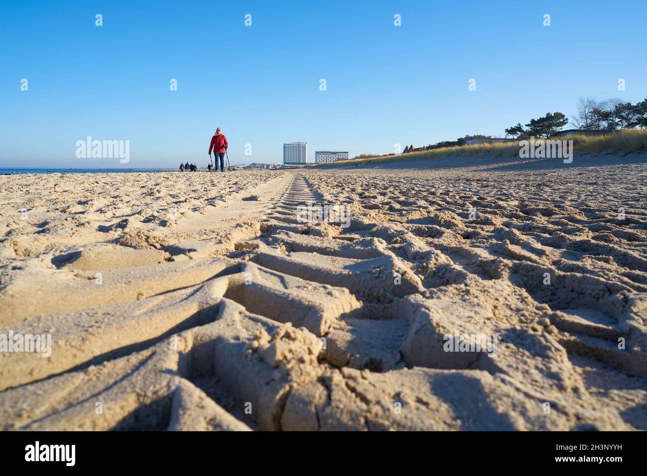Beach of Warnemuende on the German Baltic coast Stock Photo - Alamy