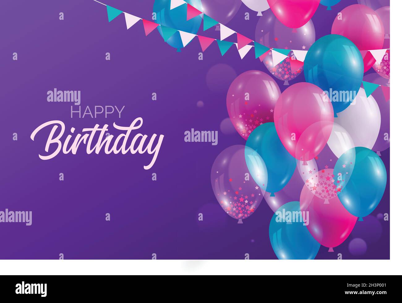 realistic birthday background vector design illustration Stock Vector ...