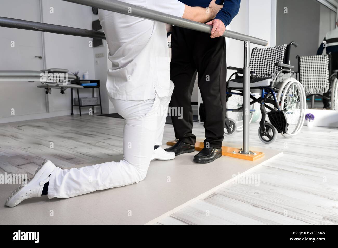 Physiotherapy walking bars hi-res stock photography and images - Alamy