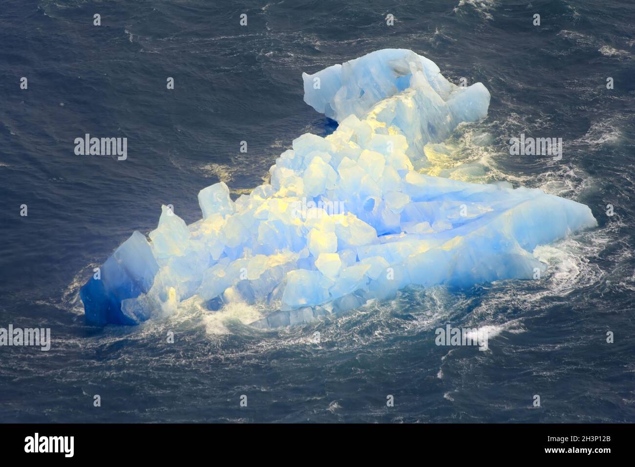 Blue Arctic icebergs Stock Photo - Alamy