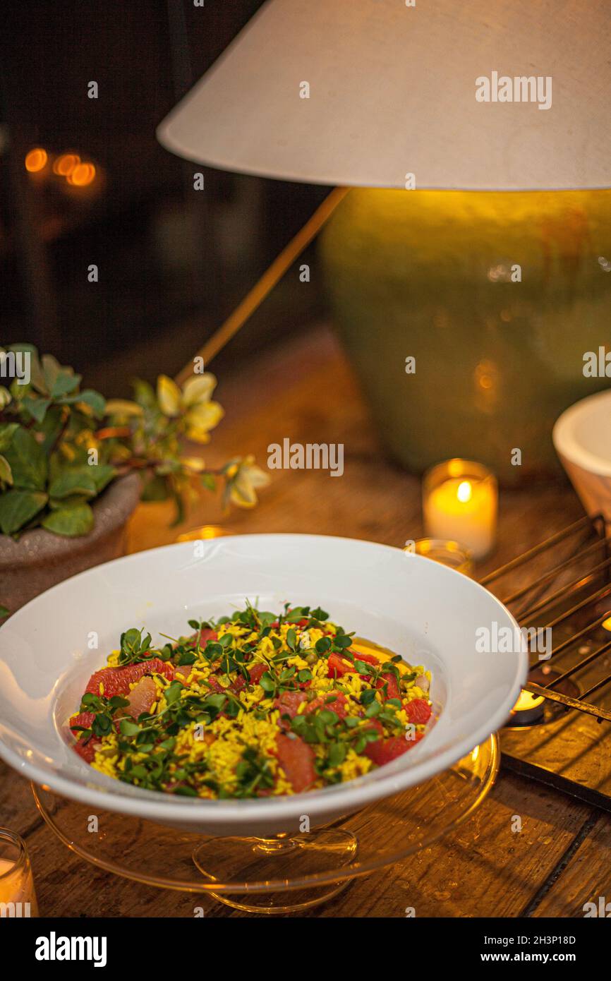 Healthy foods in plate hi-res stock photography and images - Alamy
