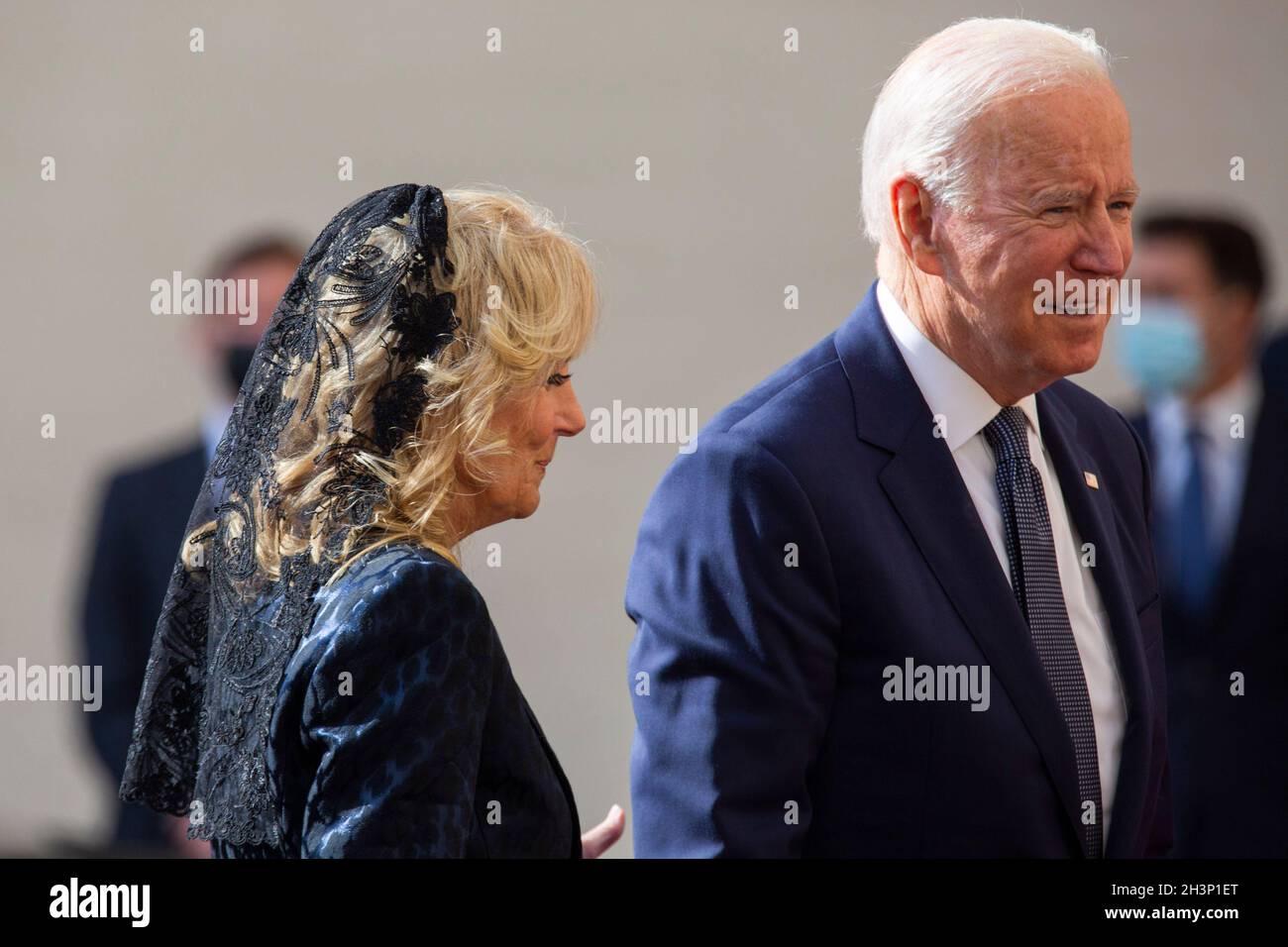 US President Joe Biden and first lady Jill Biden arrive at the ...