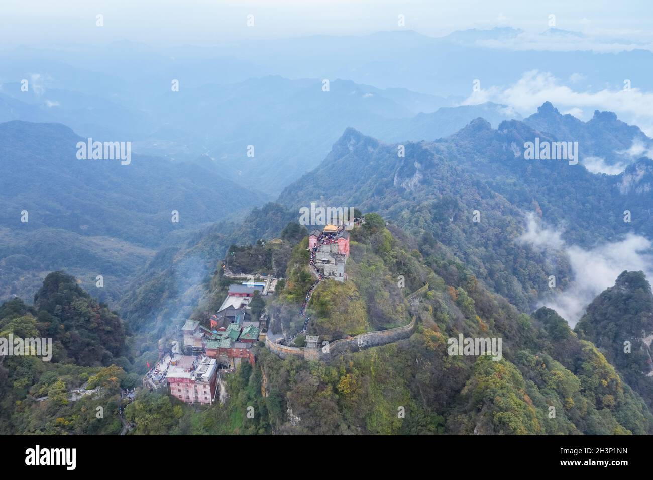 Aerial view of wudang mountain landscape Stock Photo - Alamy