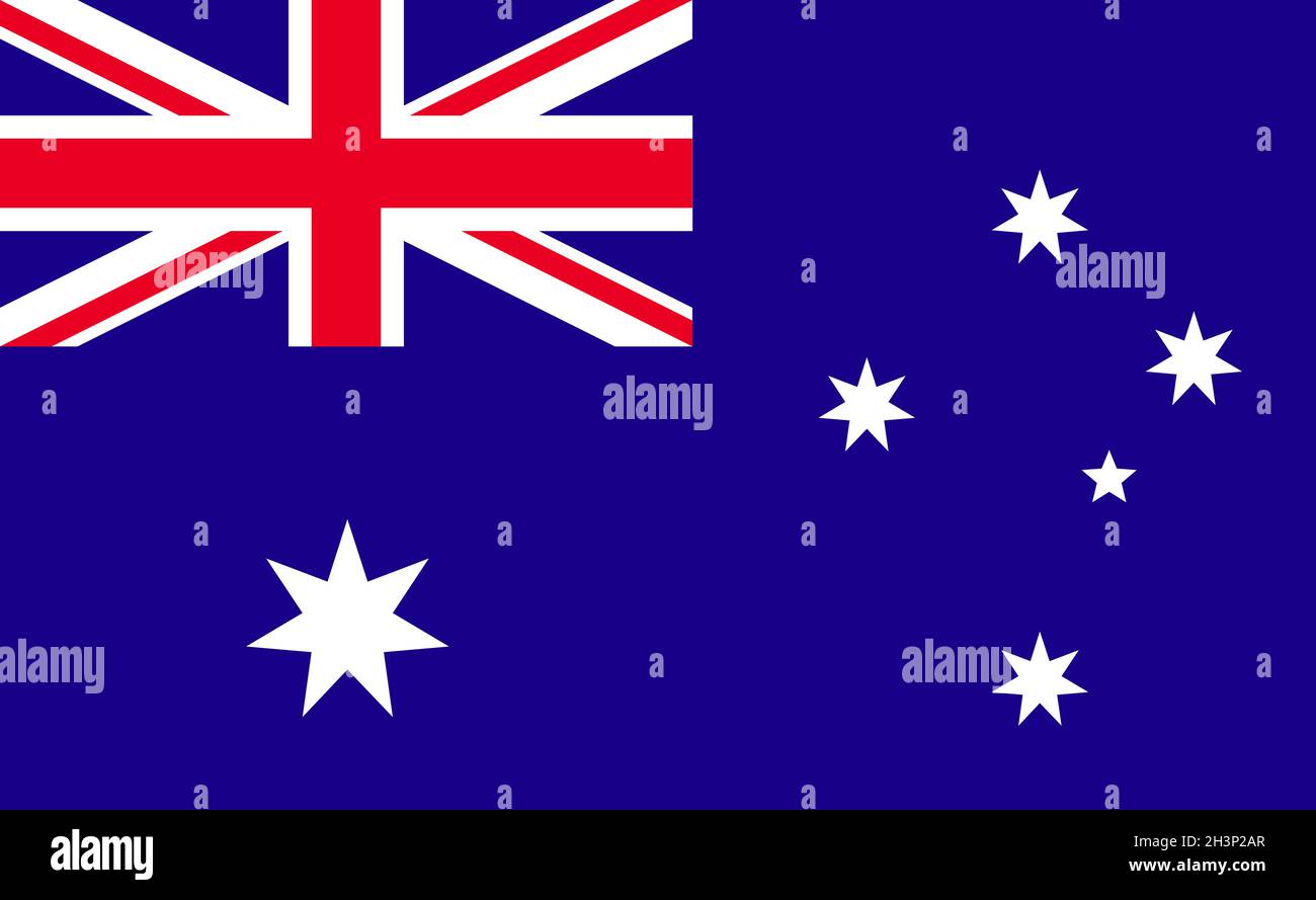Australia national flag in exact proportions - Vector Stock Photo - Alamy