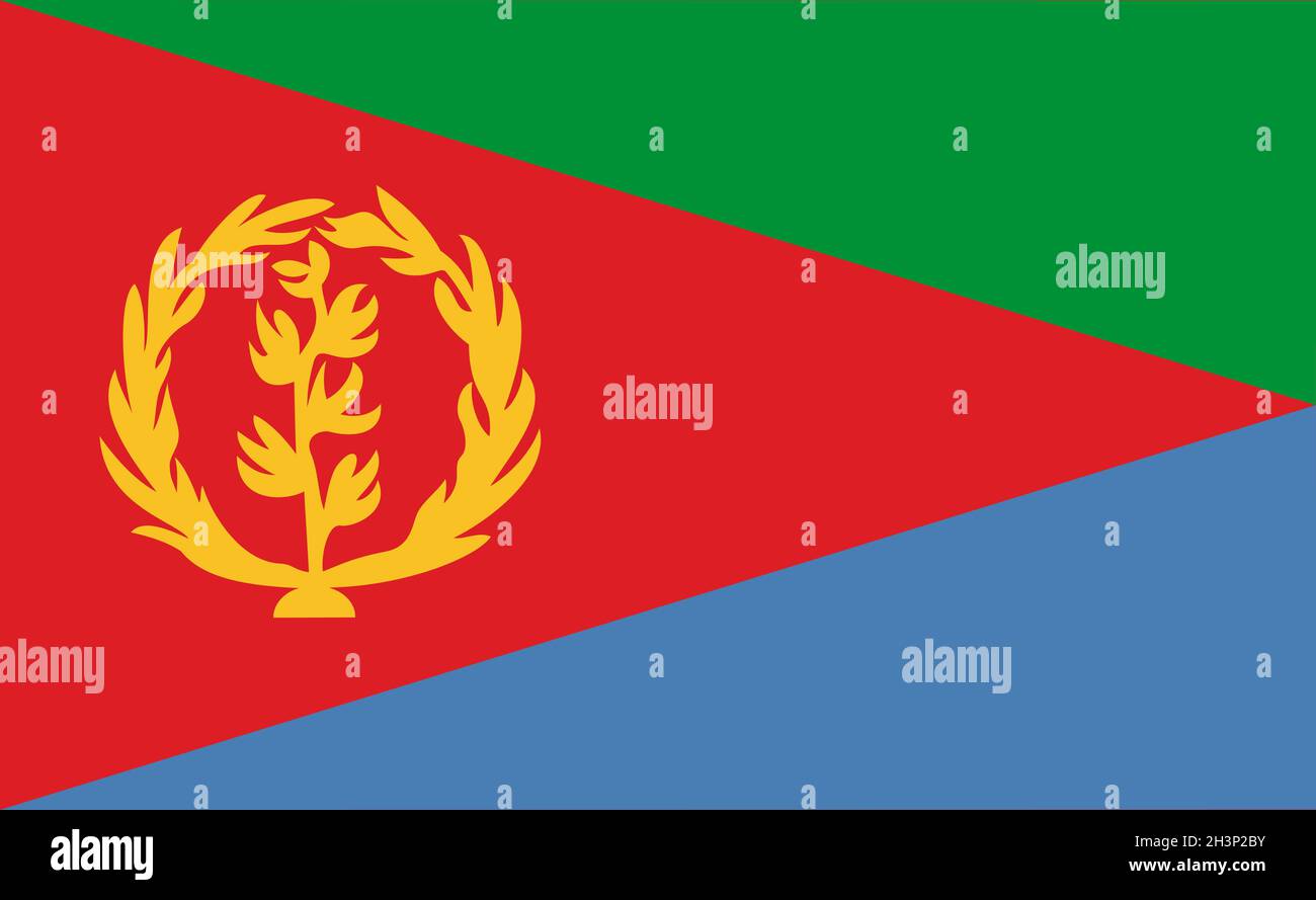 Eritrea national flag in exact proportions - Vector Stock Photo - Alamy