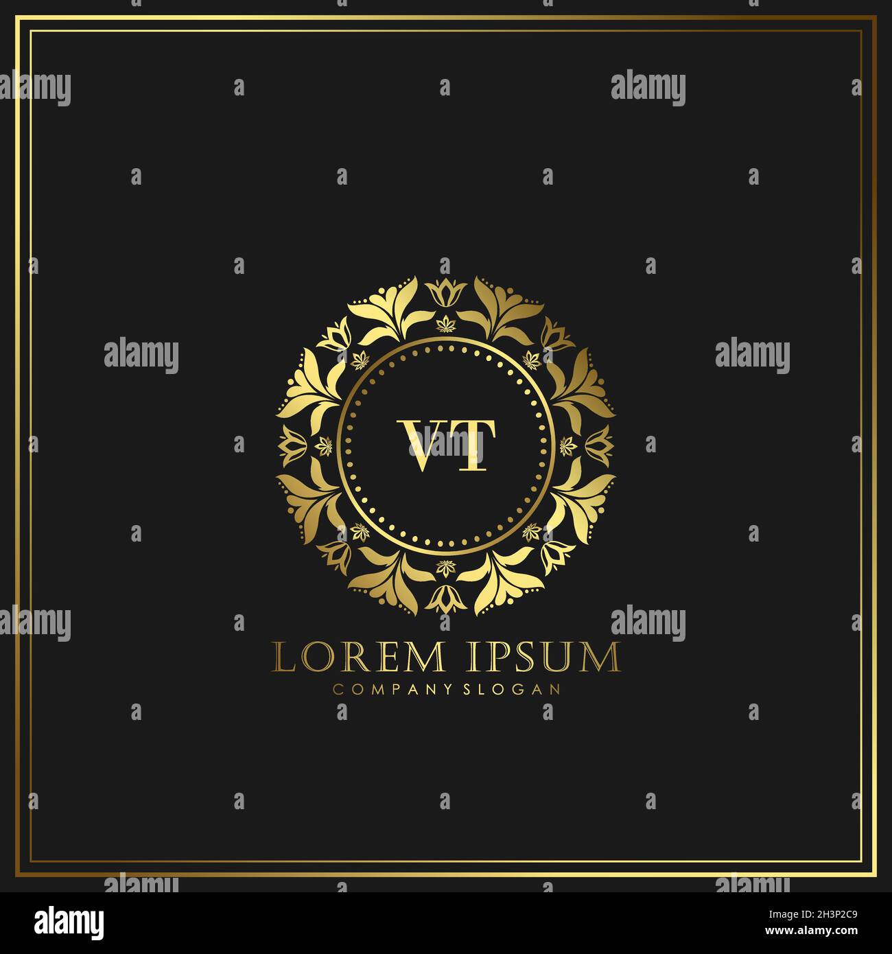 VT Initial Letter Luxury Logo template in vector for Restaurant ...