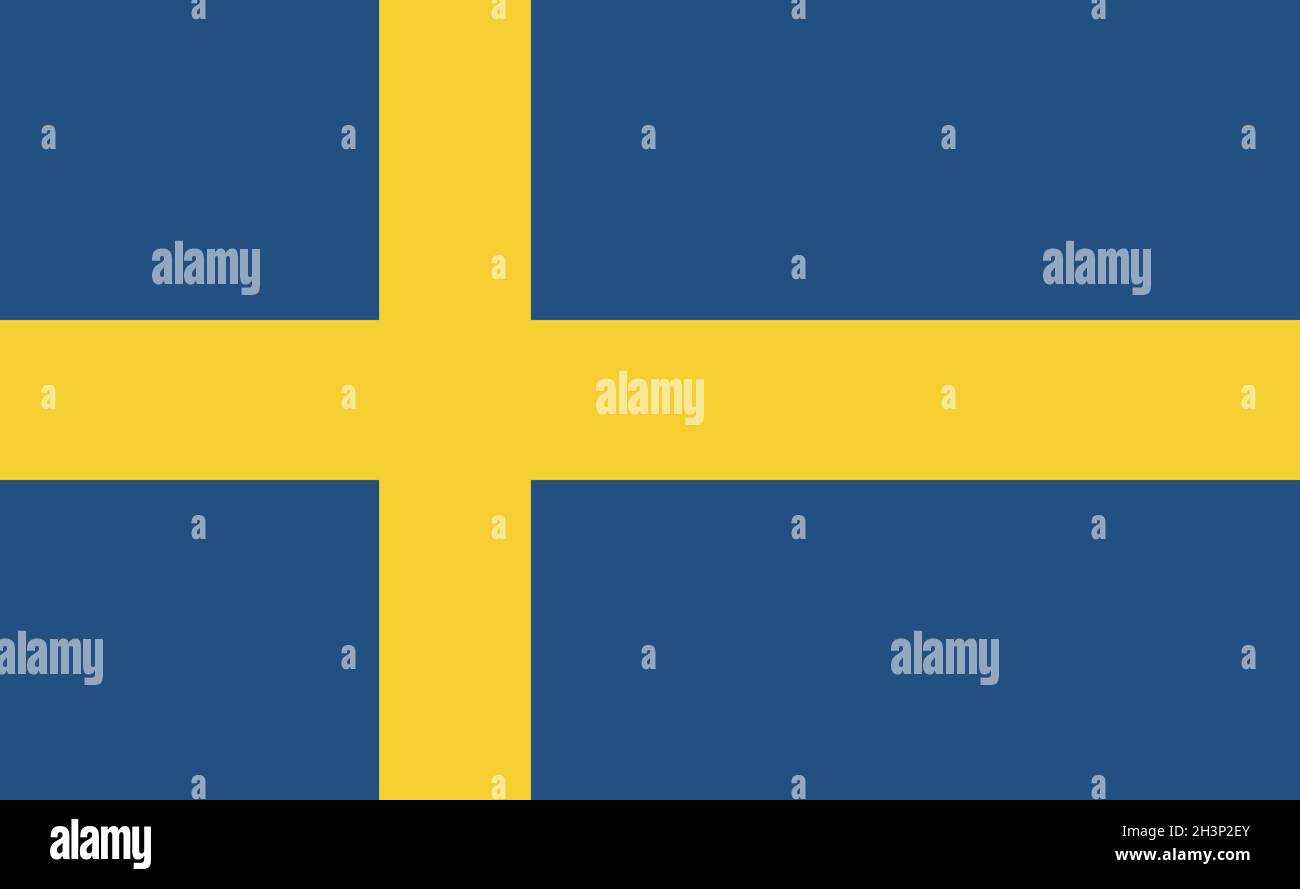 Sweden national flag in exact proportions - Vector Stock Photo - Alamy